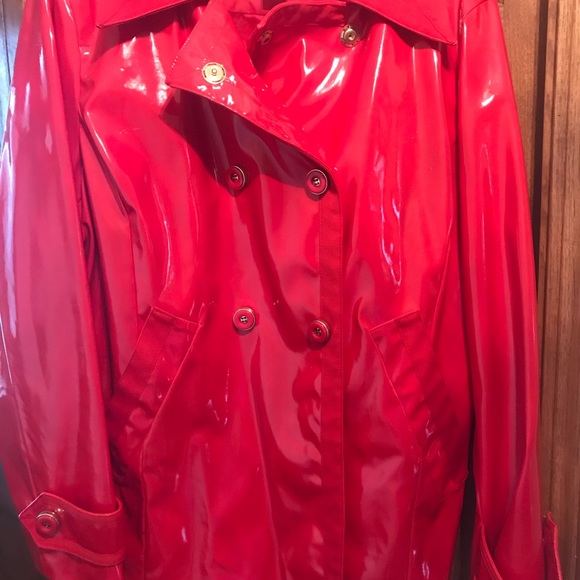 New York & Company | Jackets & Coats | Red Patent Jacket | Poshmark